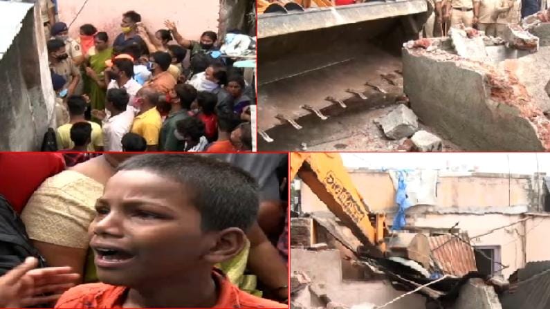 PHOTO: आंबिल ओढ्यातील घरांवर बुल्डोझर फिरला, नागरिकांचा आक्रोश ...