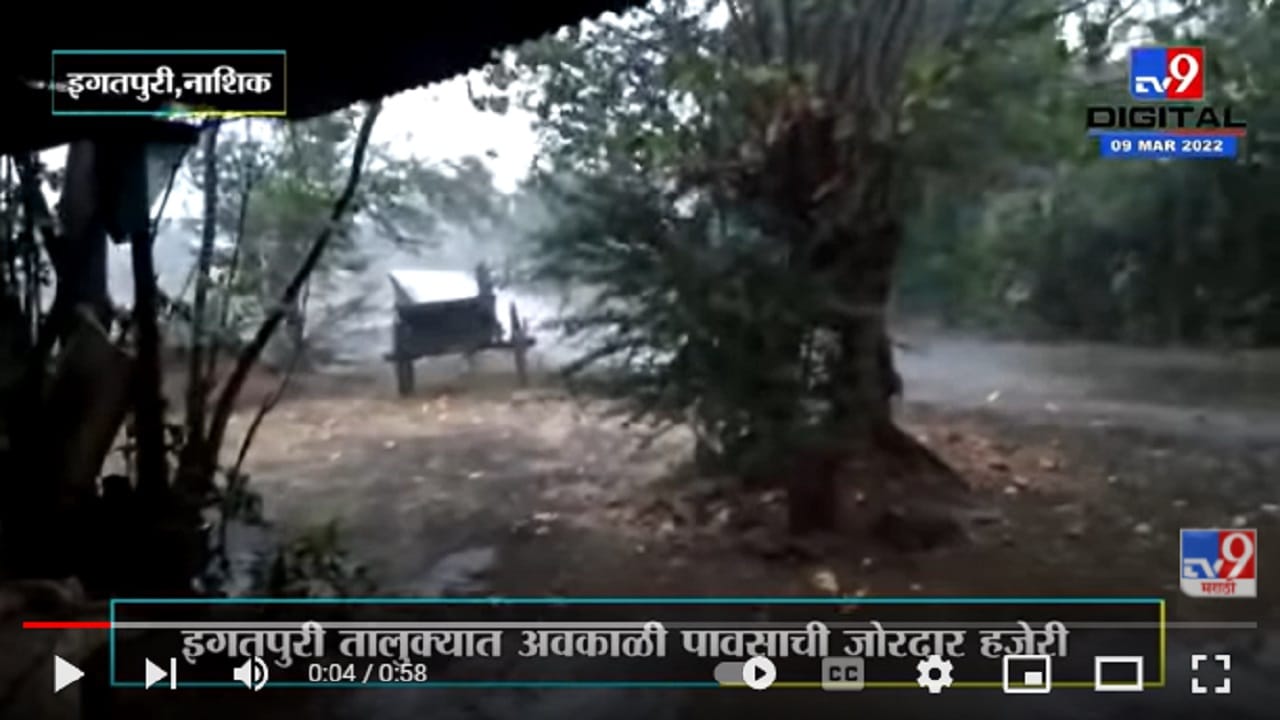 अवकाळी पावसाची जोरदार हजेरी, काही भागातील बत्ती गुल | Nashik Rain ...