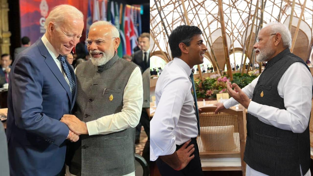 G20 शिखर परिषदेत पंतप्रधान मोदींच्या विविध नेत्यांशी भेटी, पाहा फोटो ...