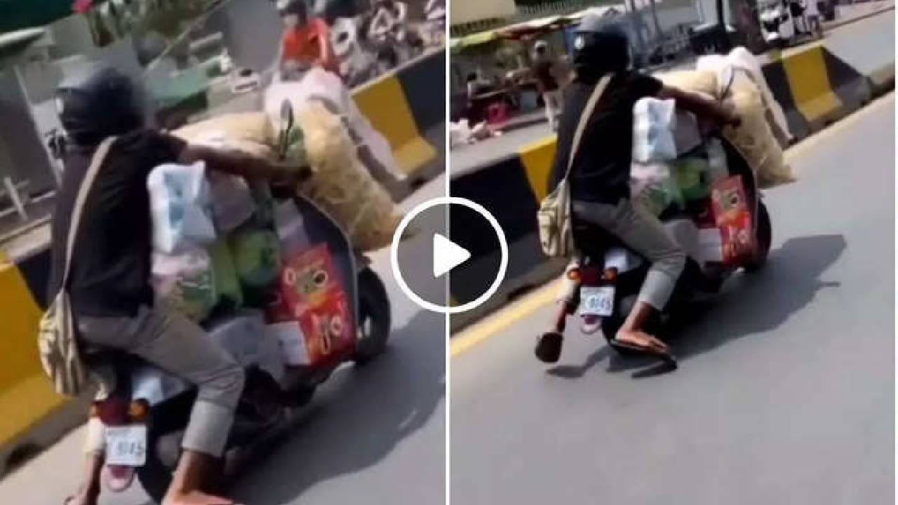 लोकांनी या माणसाला 'बॅलन्सवीर' अशी पदवी दिली, व्हिडीओ बघा - Marathi News | Telangana police ...