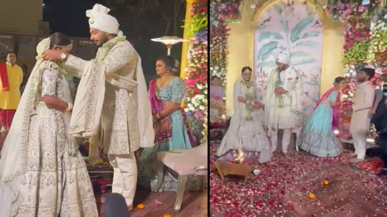 Axar Patel च्या लग्नाचा VIDEO व्हायरल, अग्निला साक्षी मानून मेहाला ...