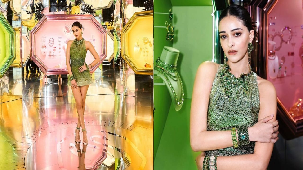 हिरव्या ड्रेसमध्ये अनन्या पांडे हिच्या घायाळ अदा, चाहत्यांच्या नजरा ...