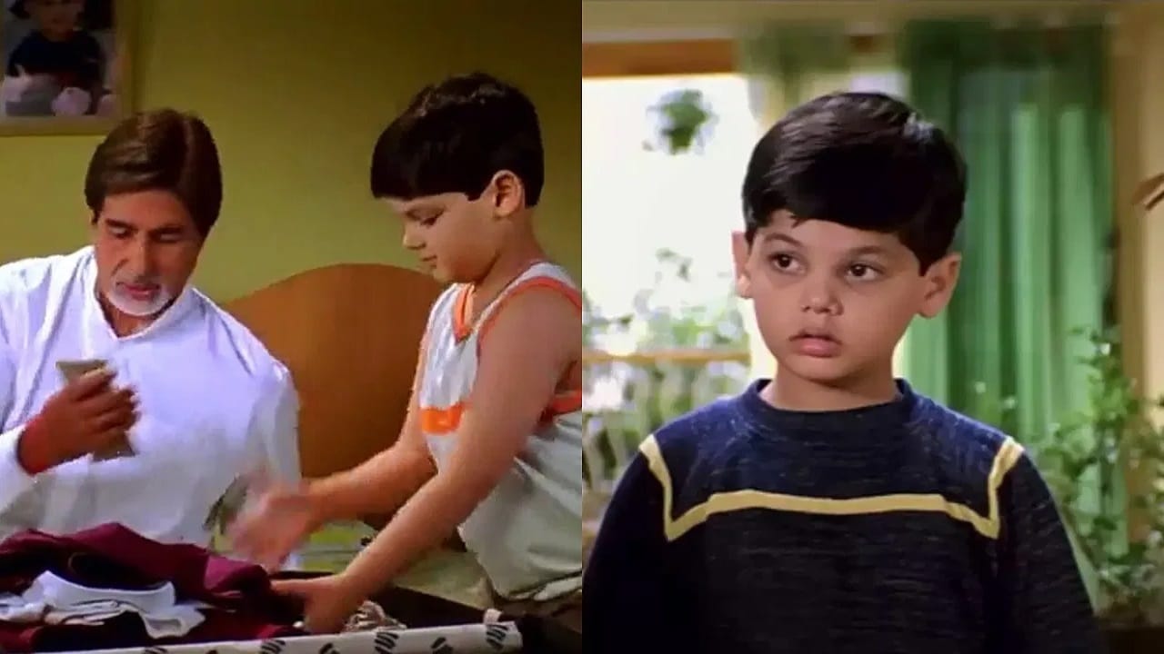 'बागबान' सिनेमातील अमिताभ बच्चन यांचा नातू जगतोय असं आयुष्य, व्हिडीओ ...