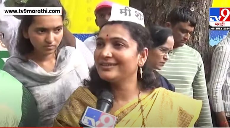 निलेश लंके यांचे जनआक्रोश आंदोलन, पत्नी आणि आईने आंदोलन स्थळी चुल ...