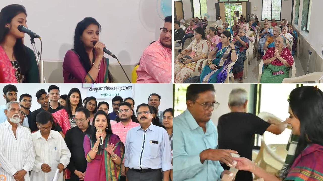 शांतीवनातल्या निराधार आजी-आजोबांसोबत जुई गडकरीचं दिवाळी सेलिब्रेशन - Marathi News | Tharala tar ...