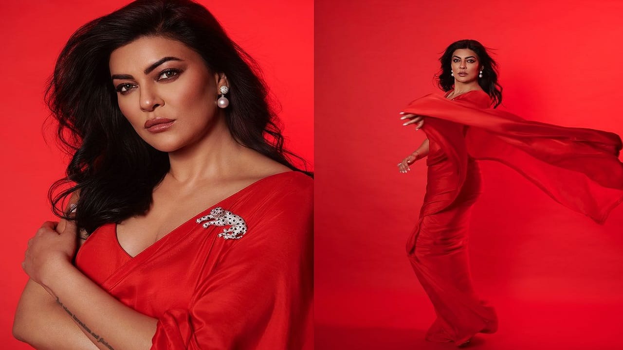 साडीत सुष्मिता सेनच्या दिलखेच अदा, फोटो पाहून म्हणाल... - Marathi News ...