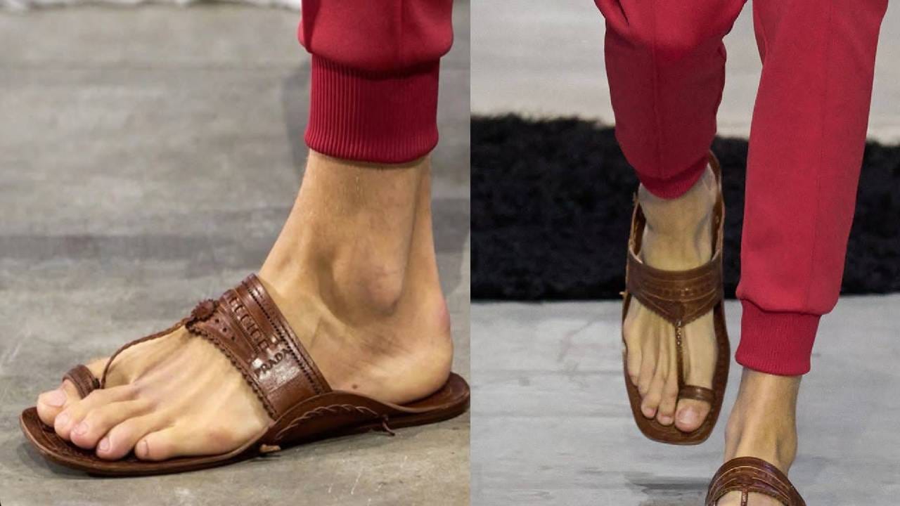 Kolhapuri Chappal : मोठ्या विदेशी फॅशन ब्रँडकडून कोल्हापुरी चप्पलेची ...