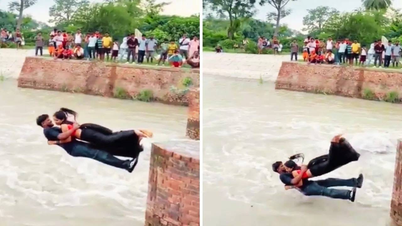 जिंदगीची फिकीर नाही, मृत्यूचं भय नाही... Viral होण्यासाठी घट्ट मिठी ...