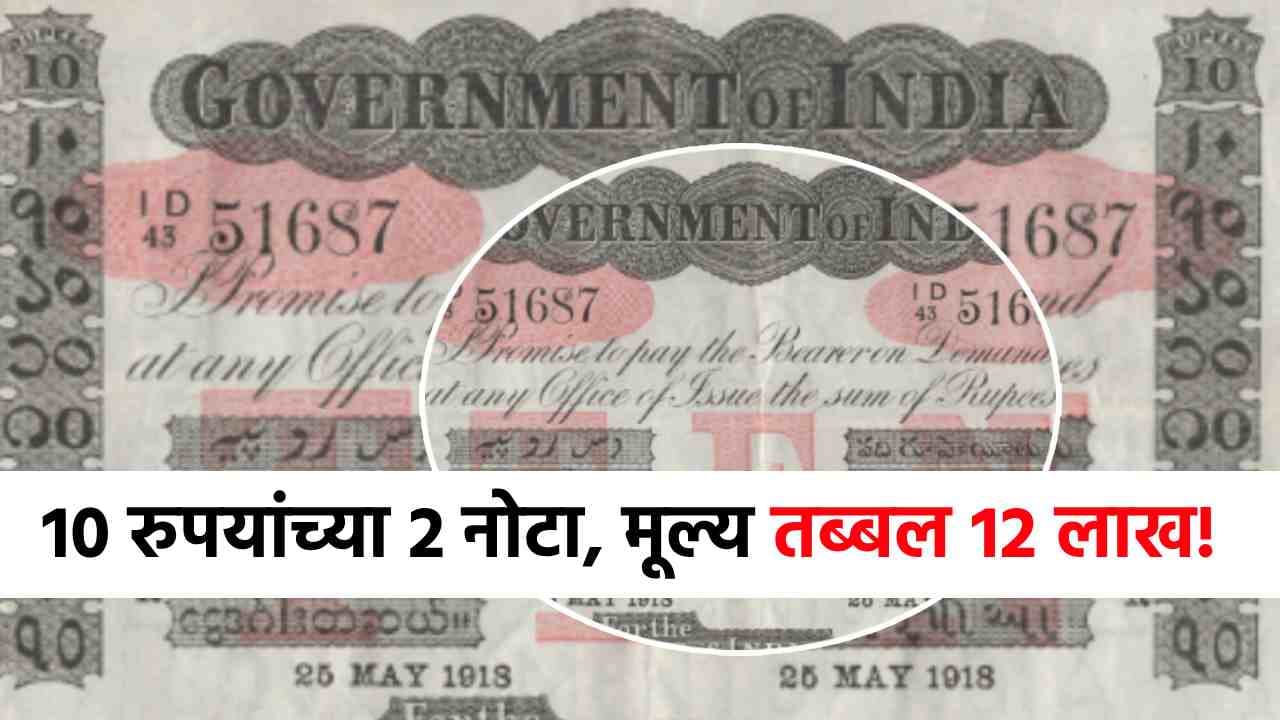 10 रुपयांच्या 2 नोटा तब्बल 12 लाखाला विकल्या, नेमकी विशेषता काय ...