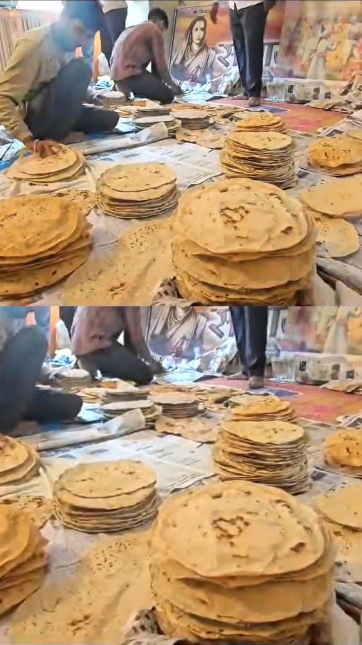 आढीव गावातून मराठा बांधवांसाठी "एक घर एक शिदोरी" उपक्रम aadhiv Village ...