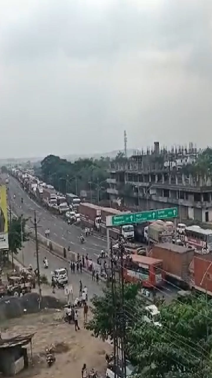 Nagpur : जिल्ह्यातील बुटीबोरी परिसरात मोठा ट्राफिक जाम, कारण काय? heavy ...