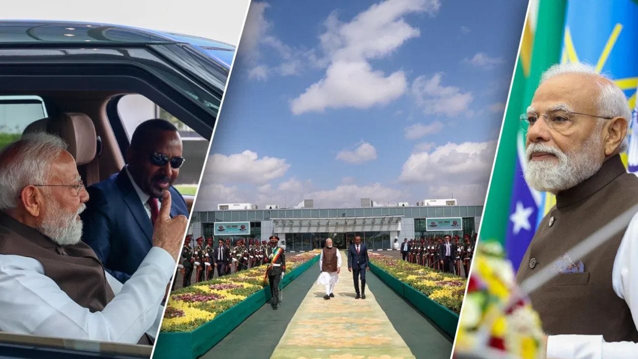 इथिओपियामध्ये पंतप्रधानांचं भव्य स्वागत, स्वत: अबी अहमद अलींनी केलं ...