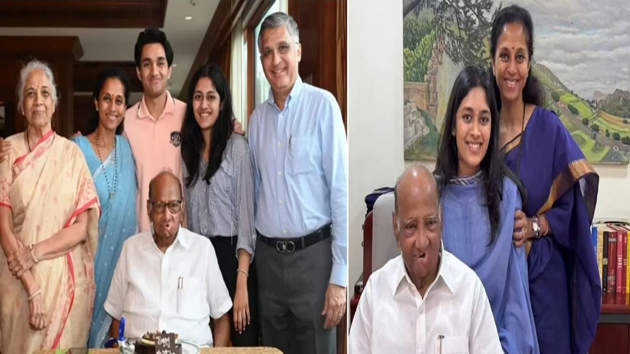 आजोबा शरद पवार आणि नात रेवतीचं जोरदार बाँडिंग; पवार-सुळे कुटुंबाचे फोटो ...